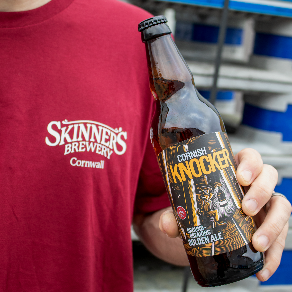 Skinners Brewery T-Shirt in Red – GoodhBrewingCo